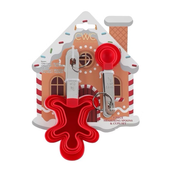 Accessories | 8pc Gingerbread Measuring Cup And Spoon Set Plastic ...